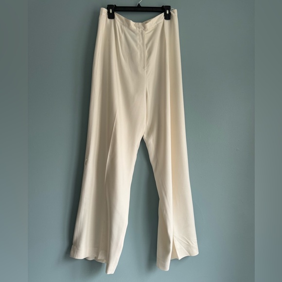 Lauren Ralph Lauren | Pants & Jumpsuits | Lauren Ralph Lauren Cream Wide Leg Silk Pants Size 6 ...